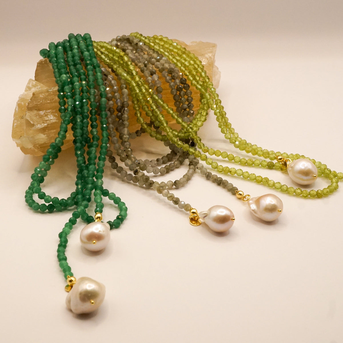 Gems with baroque pearls – Garden of Desire